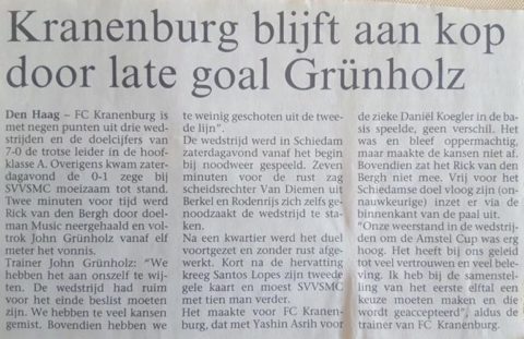 De 15 vragen aan; Johnny Grünholz - De Haagse Voetbalhistorie
